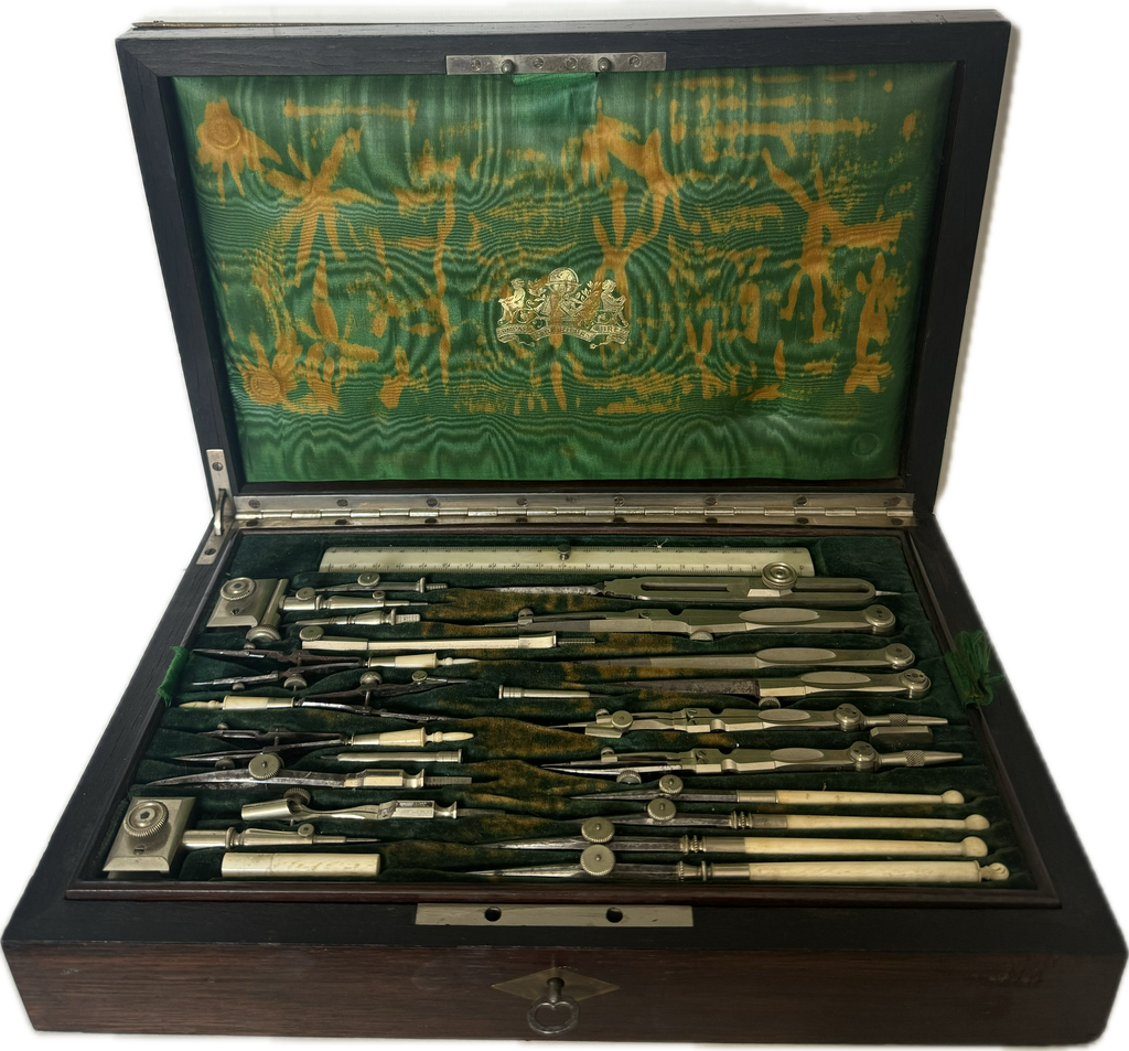 Antique French technical drawing kit complete with ivory tools – Sarah ...